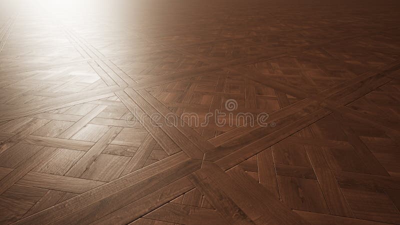Wooden Floor with Bright Light at the Back Stock Image - Image of ...
