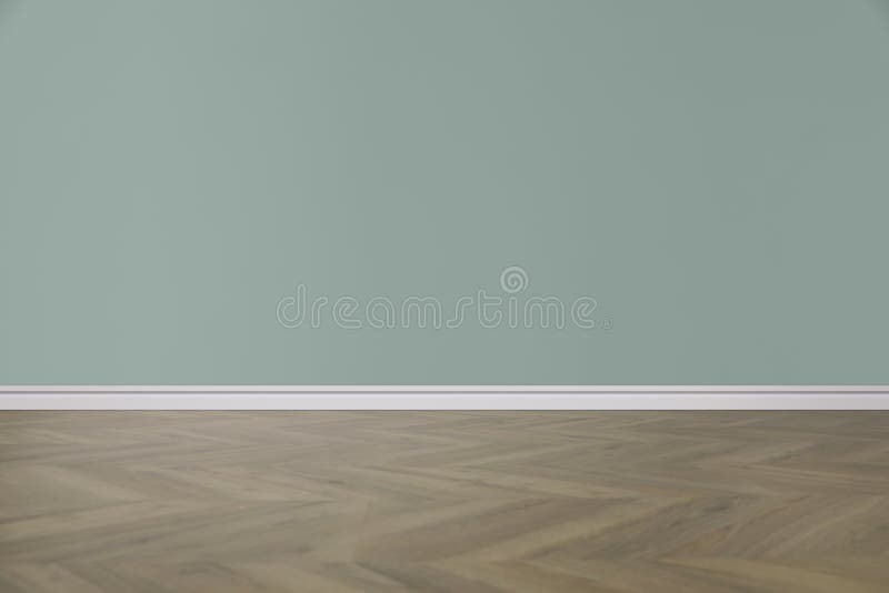 Wooden Floor and Empty Color Wall Indoors Stock Image - Image of blank ...