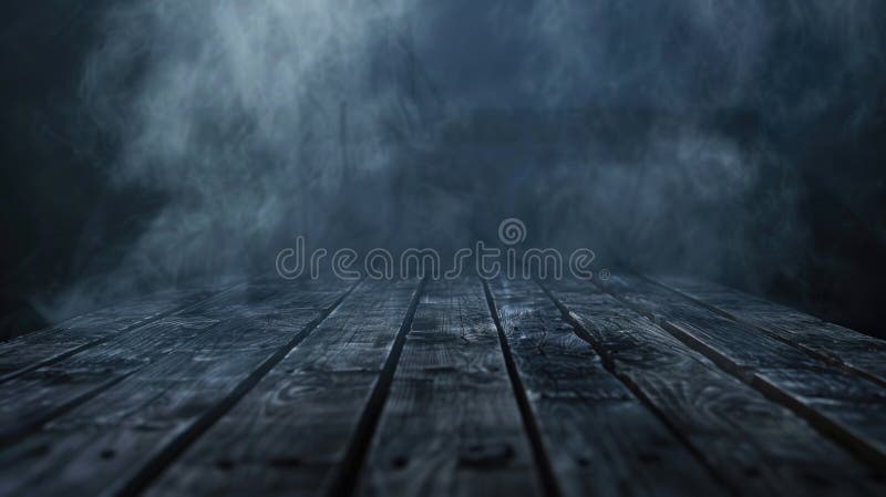 Wooden Floor Filled with Thick Smoke from Unknown Origin Stock Photo ...