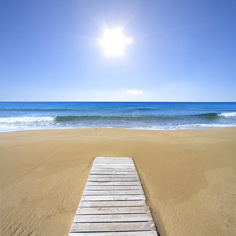 Golden sandy beach stock photo. Image of nature, shore - 30138292