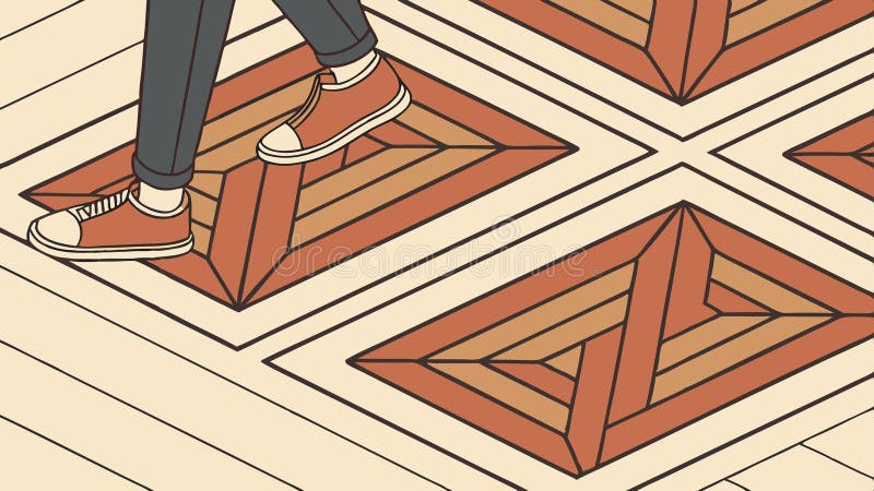 Wooden Floor Parquet Pattern Interior Design Surface Illustration ...