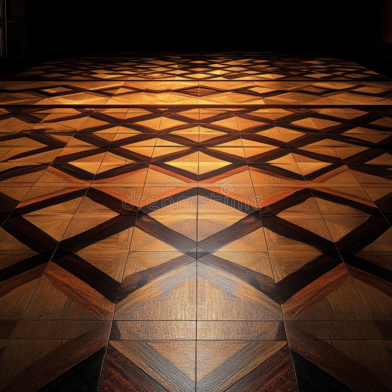 Wooden Floor with a Pattern of Squares. 3D Illustration Stock ...