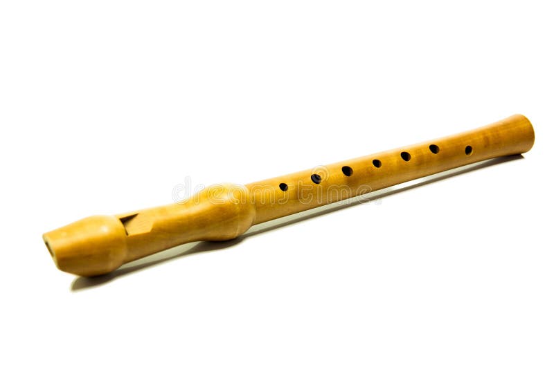 Wooden flute on white stock image. Image of blowing, equipment - 86187269
