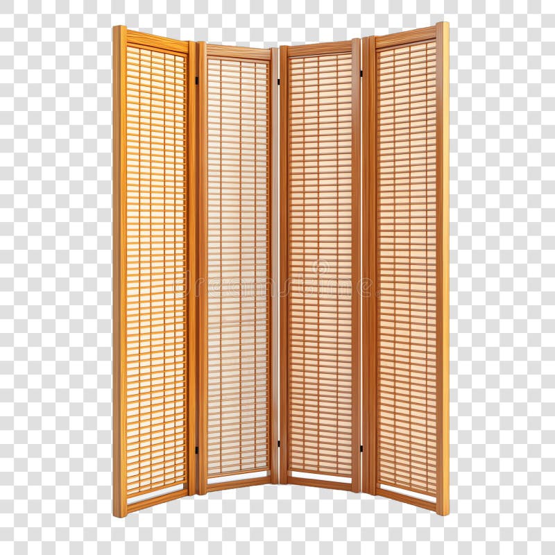 Wooden Folding Screens Room Divider Stock Photo - Illustration of ...