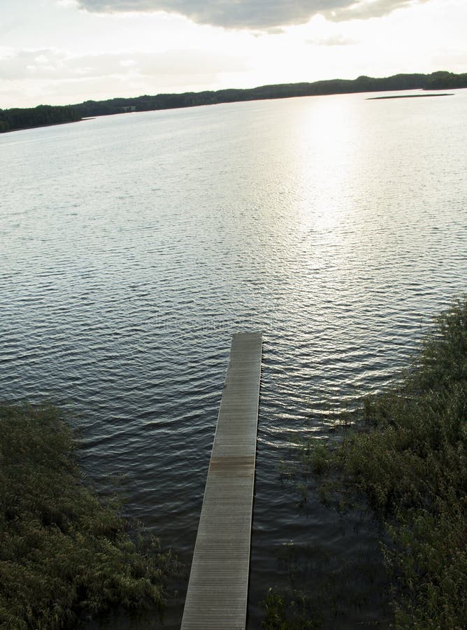 Wooden Footbridge Over the Lake Stock Image - Image of decorative ...