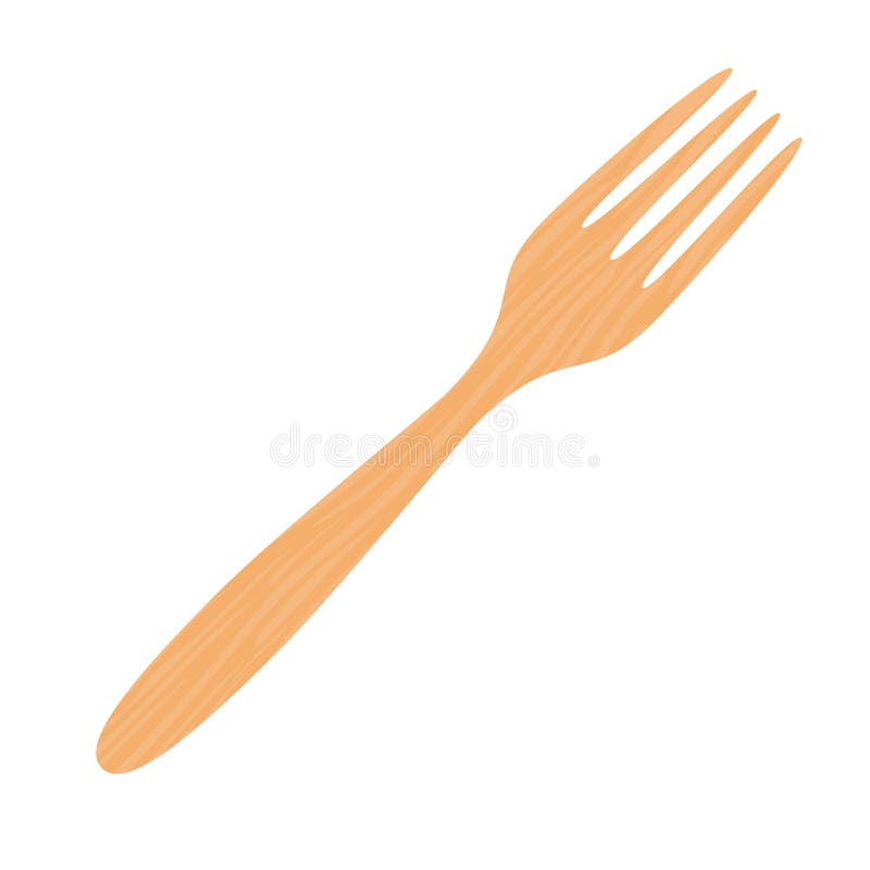 Wooden fork design stock vector. Illustration of cooking - 221646433
