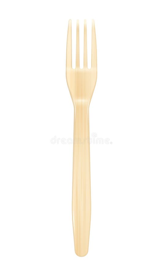 Wooden Fork Realistic Composition Stock Vector - Illustration of ...