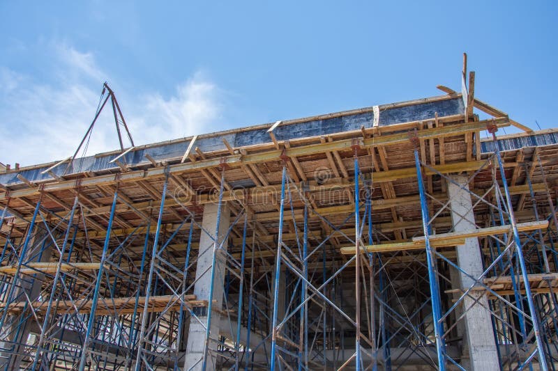 Wooden Formwork for the Base of the Walls and Supports, Supported by ...