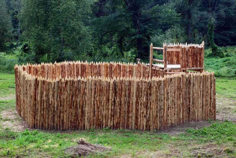 Wooden fort stock image. Image of palisade, summer, building - 15733749