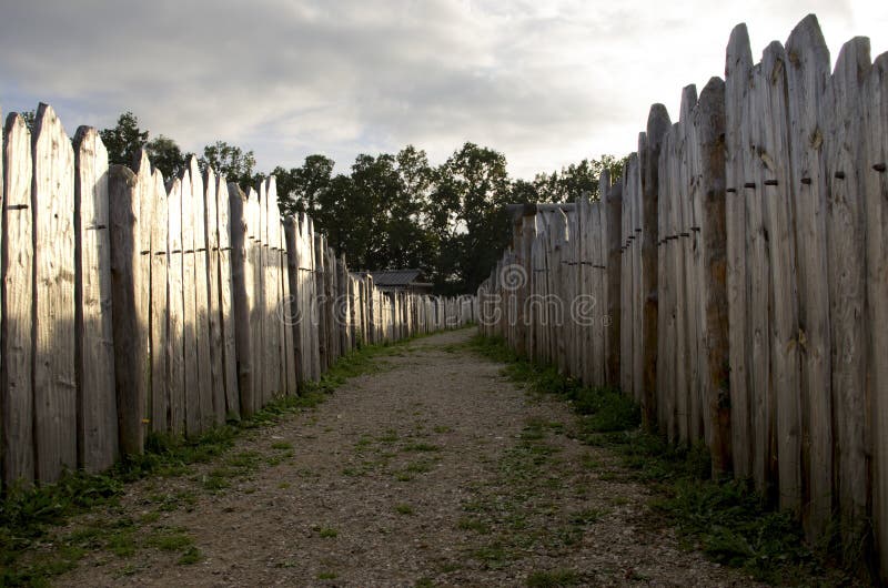 Wooden Fortifications of the Early Middle Ages. Reconstruction Stock ...