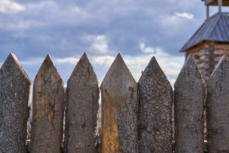 Wooden Fortifications of the Early Middle Ages. Reconstruction Stock ...