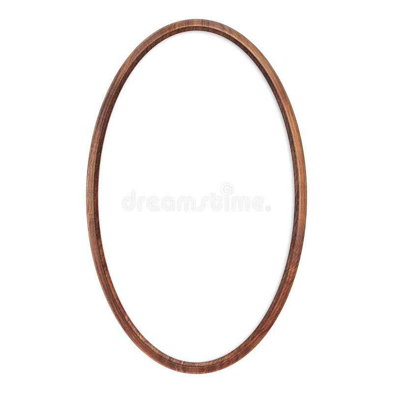Empty Wooden Oval Frame stock photo. Image of blank, white - 27672512