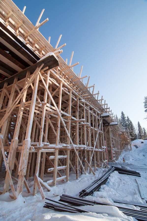 Wooden frame of a bridge stock image. Image of wooden - 59339459