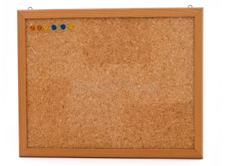 Wooden Frame Cork Board with Colorful Pins Stock Image - Image of ...