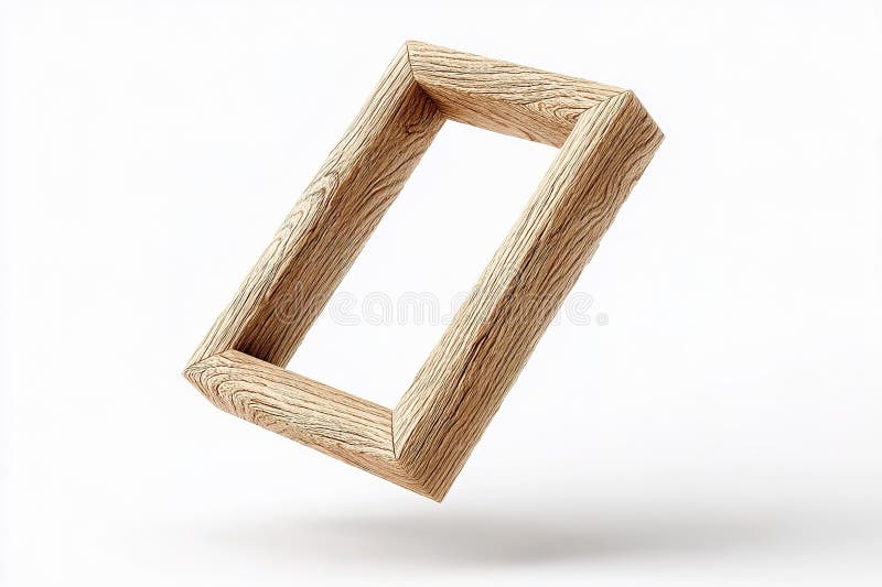 Wooden Frame Design Levitating in a Minimalistic Studio Setting for ...