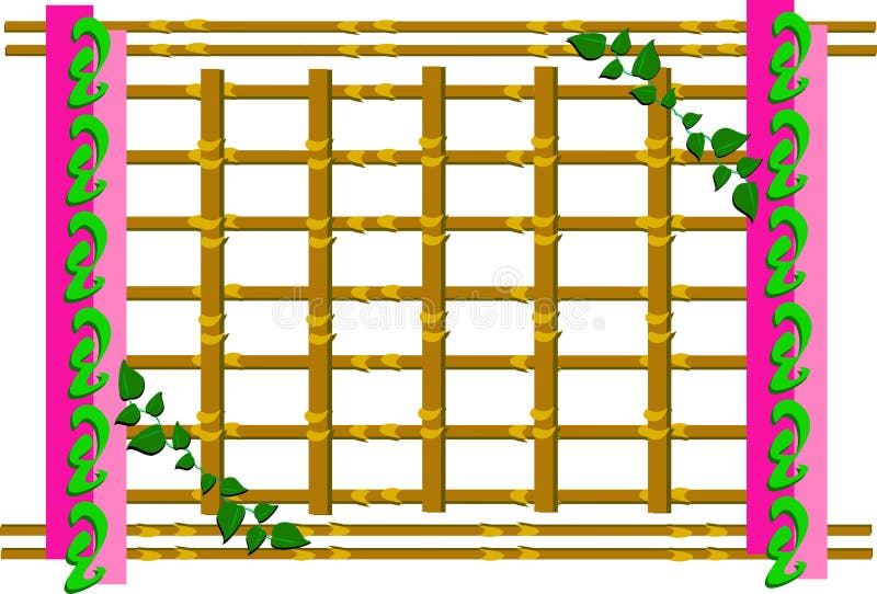 Wooden Frame with Designs and Vines Stock Vector - Illustration of ...