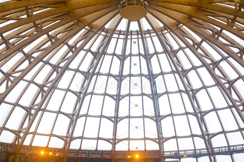 The Skeleton of a Dome Covered with Translucent Material Stock Photo ...