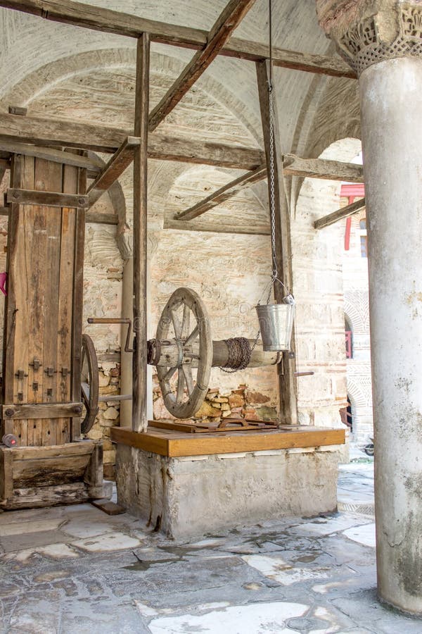 Wooden frame draw well stock photo. Image of rural, pail - 42959986