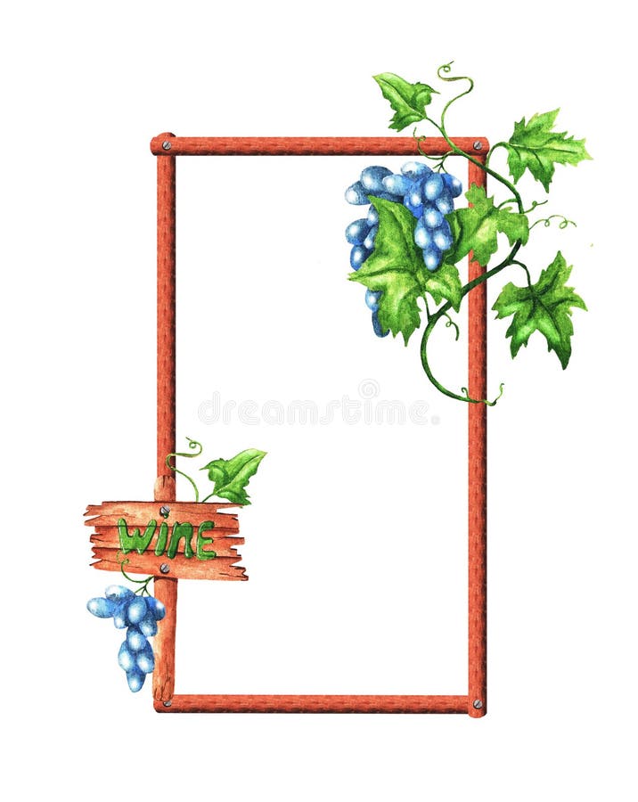 Grapevine Round Frame Stock Illustrations – 122 Grapevine Round Frame ...