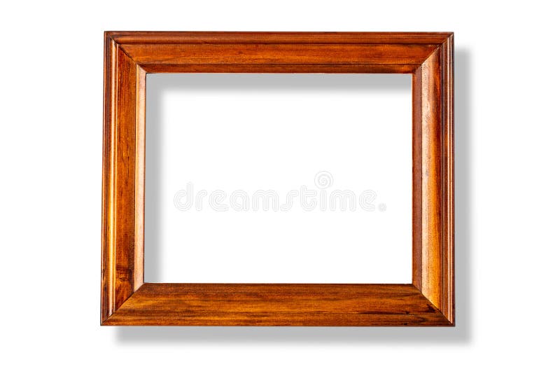 Wooden frame isolated stock photo. Image of style, decorative - 151435296