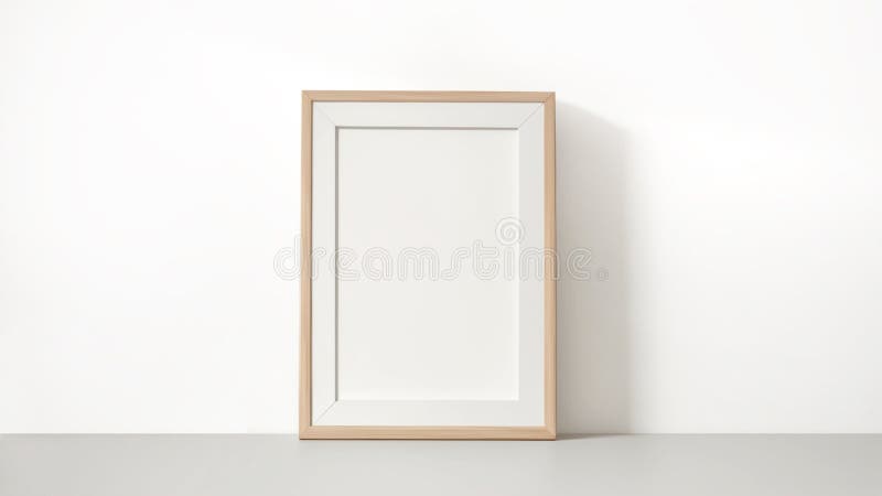 Wooden Frame Rectangular Vertical Shape Standing on Wall Stock ...
