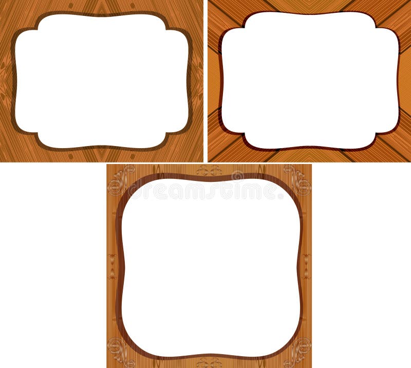 Wooden frame. stock vector. Illustration of spiral, graphic - 32608713