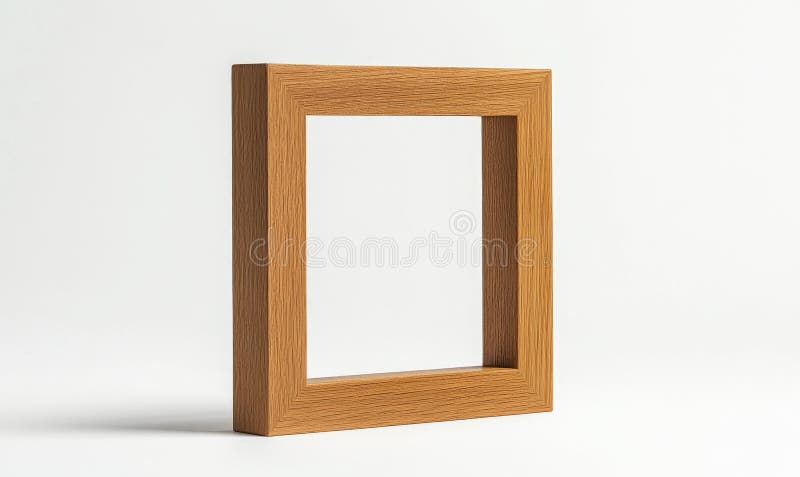 A Wooden Frame with a Square Shape Stock Illustration - Illustration of ...