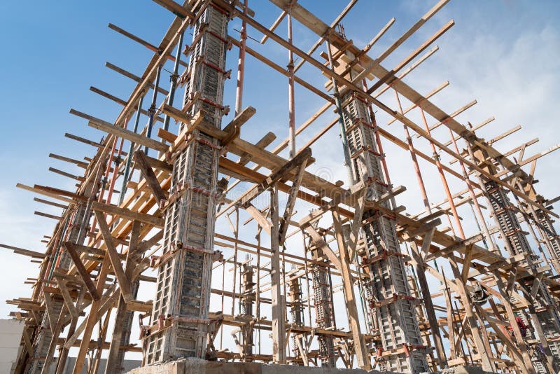 Wooden formwork. stock image. Image of home, building - 100620445
