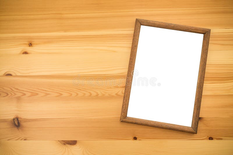 Wooden Frame on the Table Mock Up Stock Photo - Image of diagonal ...