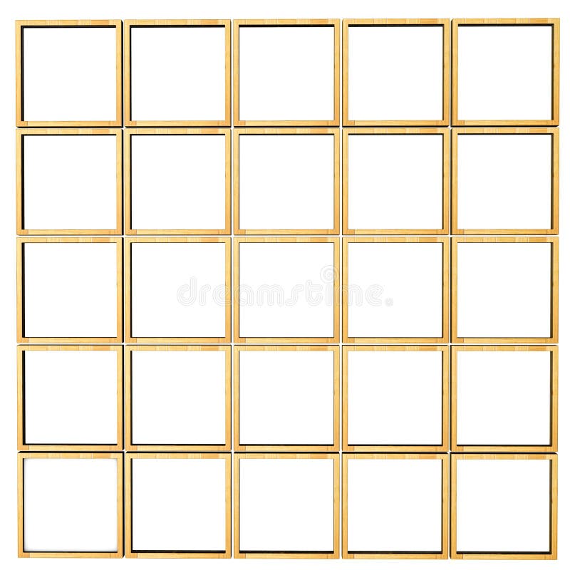 Wooden Frame Three-dimensional. 3d Render Stock Illustration ...