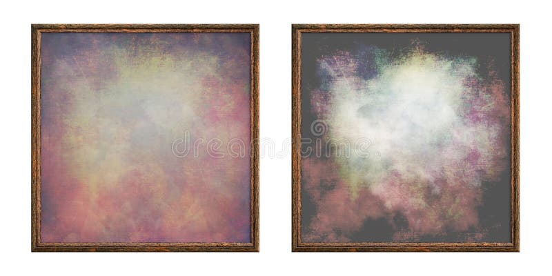 Wooden Frame. Two Empty Square Frames with a Creative Insert Isolated ... Wooden Frame. Two Empty Square Frames with a Creative Insert Isolated ...