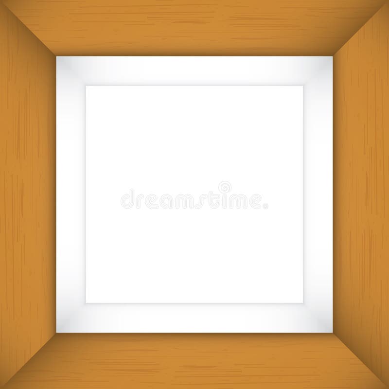 Wooden Frame. Vector Illustration Decorative Design Stock Vector ...