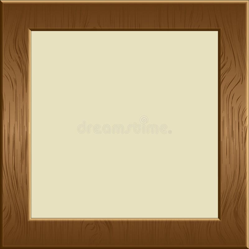 Wooden Frame. Vector Illustration Decorative Design Stock Vector ...
