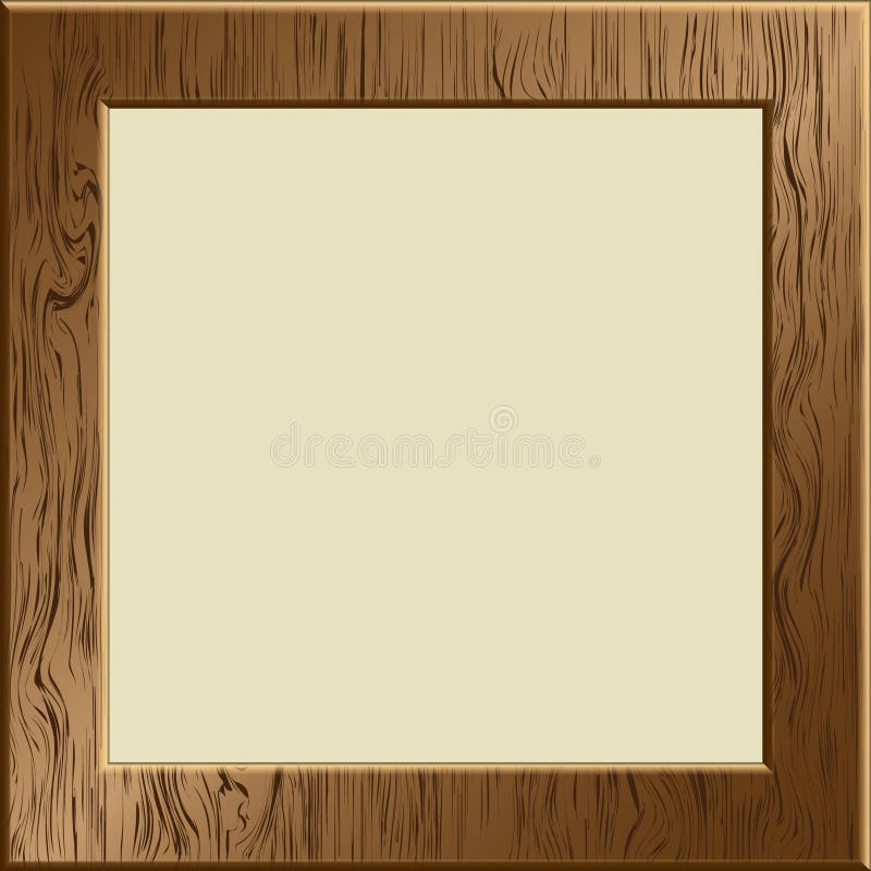 Wooden Frame. Vector Illustration Decorative Design Stock Vector ...