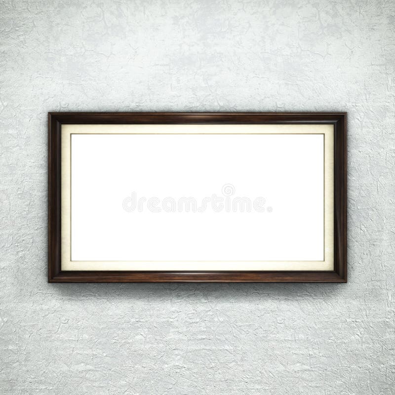 Wooden frame on wallpaper stock image. Image of brown - 89320505