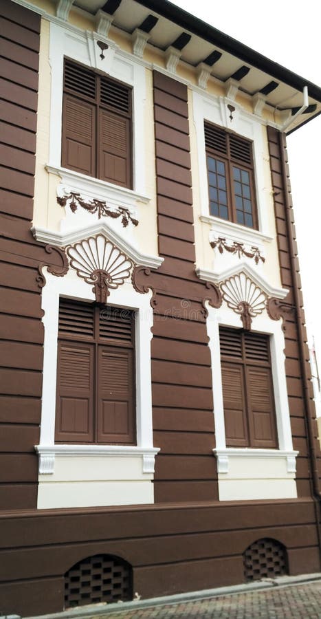 Wooden Frame Window with White Wall Pattern Stock Photo - Image of ...