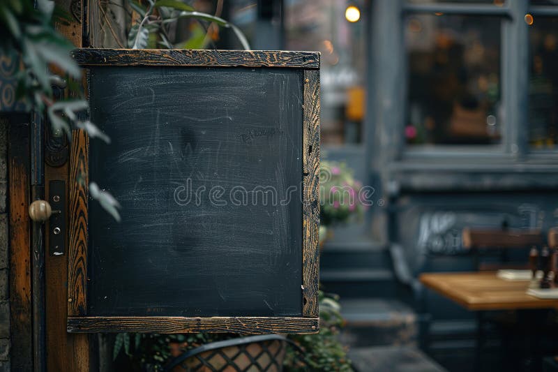 Wooden Framed Chalkboard for Sharing Information Stock Illustration ...