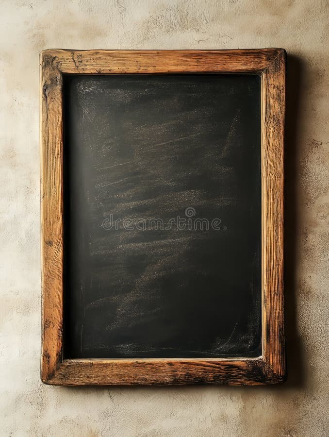 A Wooden Framed Chalkboard with a Textured Background. Stock Photo ...