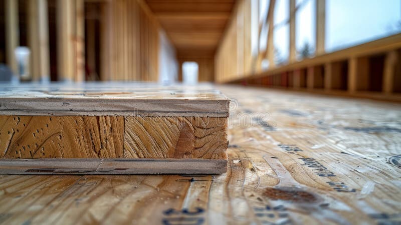 Wooden Framework and Floorboards in an Unfinished Building. Stock Image ...