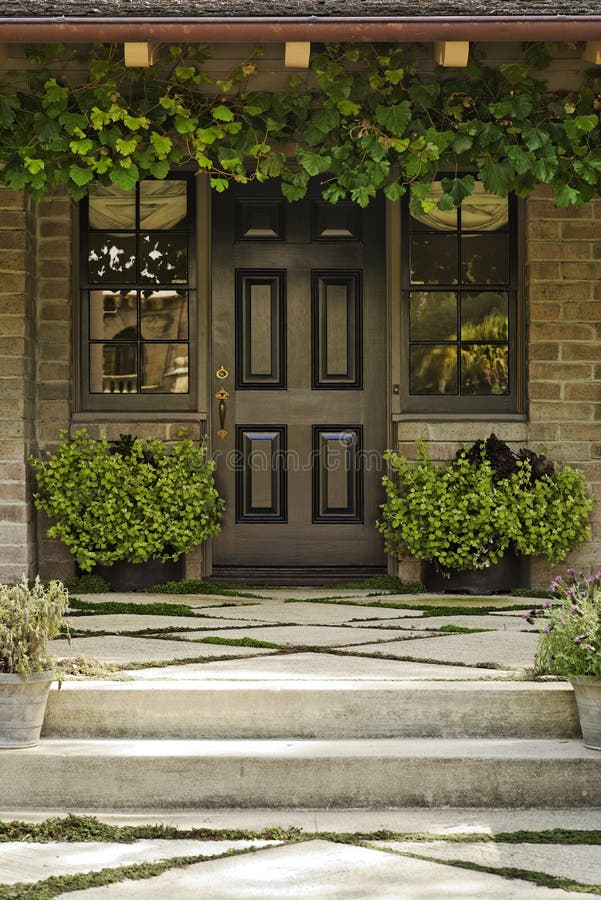 Dark Green Front Door stock image. Image of gold, painted - 21470111