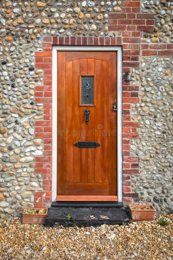 Wooden front door stock image. Image of exterior, cobble - 31145227