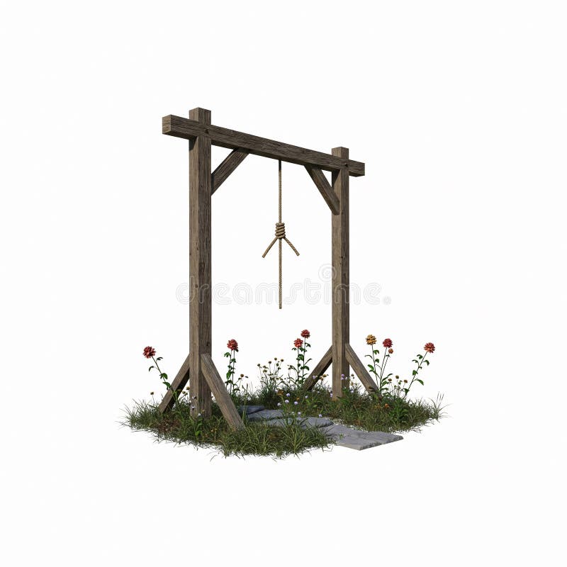 Wooden Gazebo on a White Background. 3D Illustration Stock Illustration ...