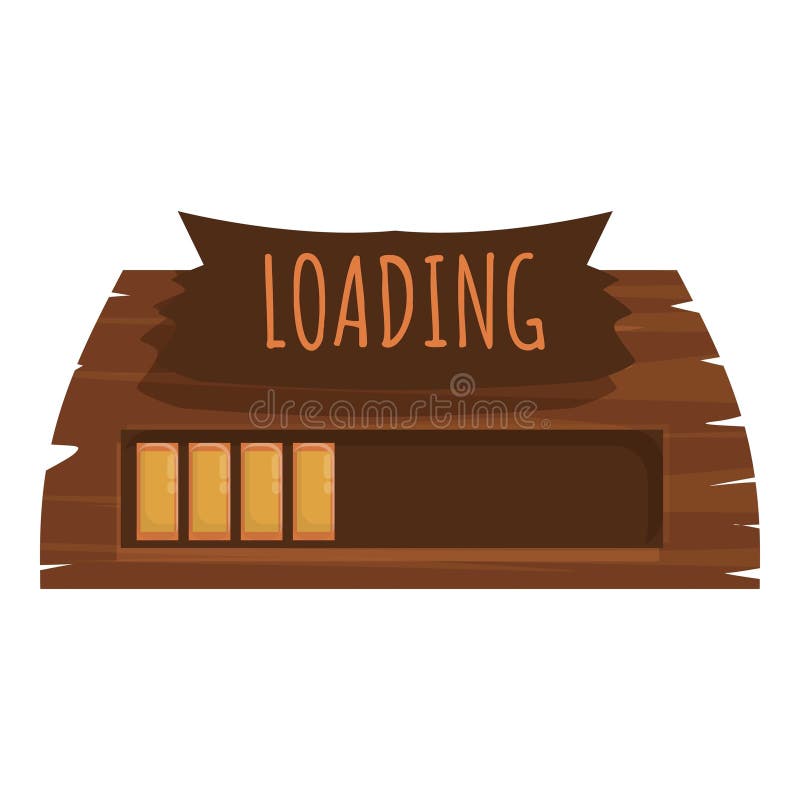 Wooden Game Asset Loading Screen Showing Progress Bar Increasing Stock ...