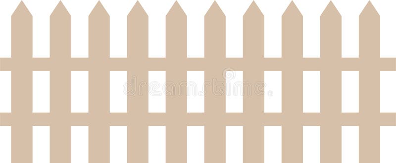 Wooden Garden Fence Vector Illustration Stock Vector - Illustration of ...