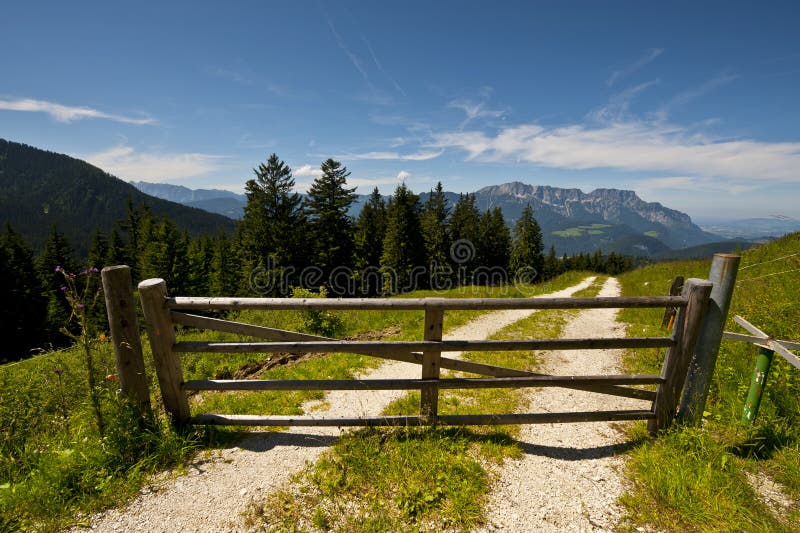 Wooden Gate stock image. Image of mountain, gate, bavaria - 22172881