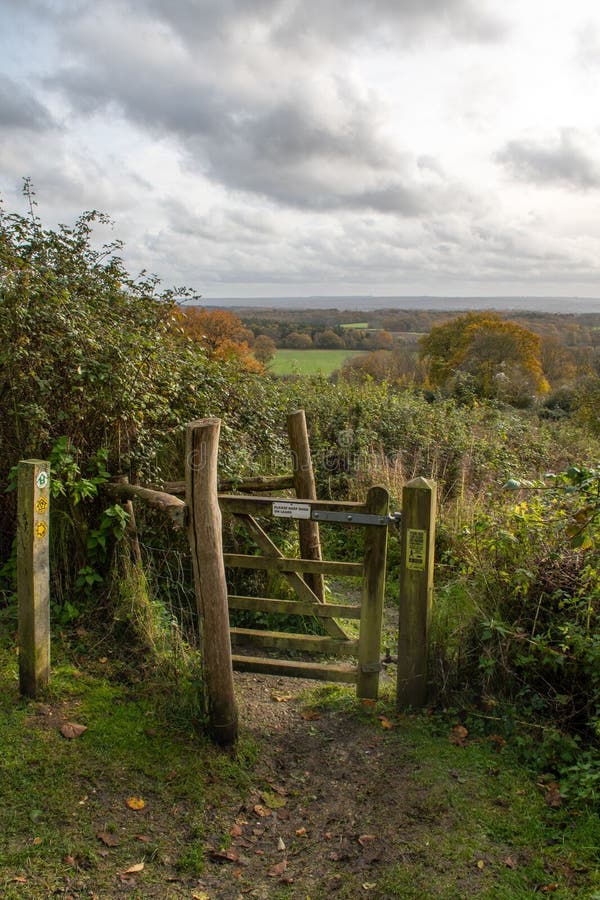 Wooden Gate with a Sign: Please Keep Dogs on Leads. Stock Photo - Image of entrance, view: 282063040