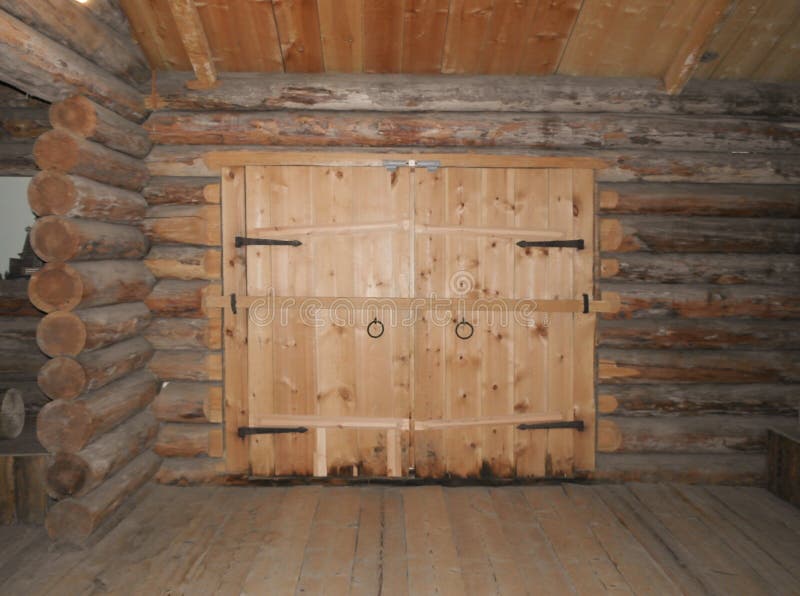 Wooden Gates in Huts in the Russian North in the Old Days Stock Image ...
