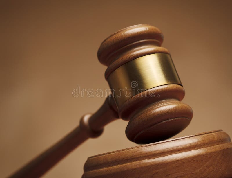 Wooden Gavel on Brown Background Stock Image - Image of gavel, legal ...