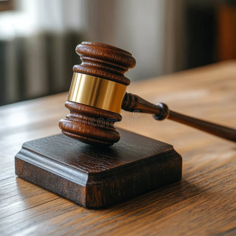Wooden Gavel Desk Bright Courtroom Setting Stock Photos - Free ...