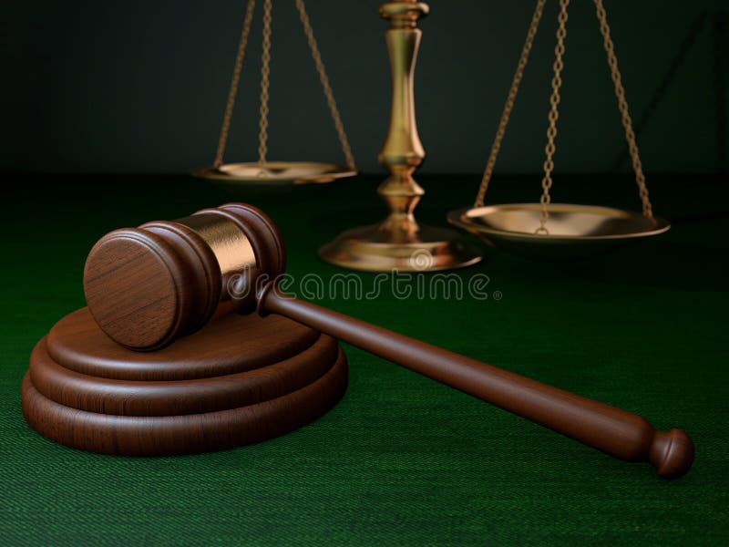 Wooden gavel stock illustration. Illustration of focus - 62672490